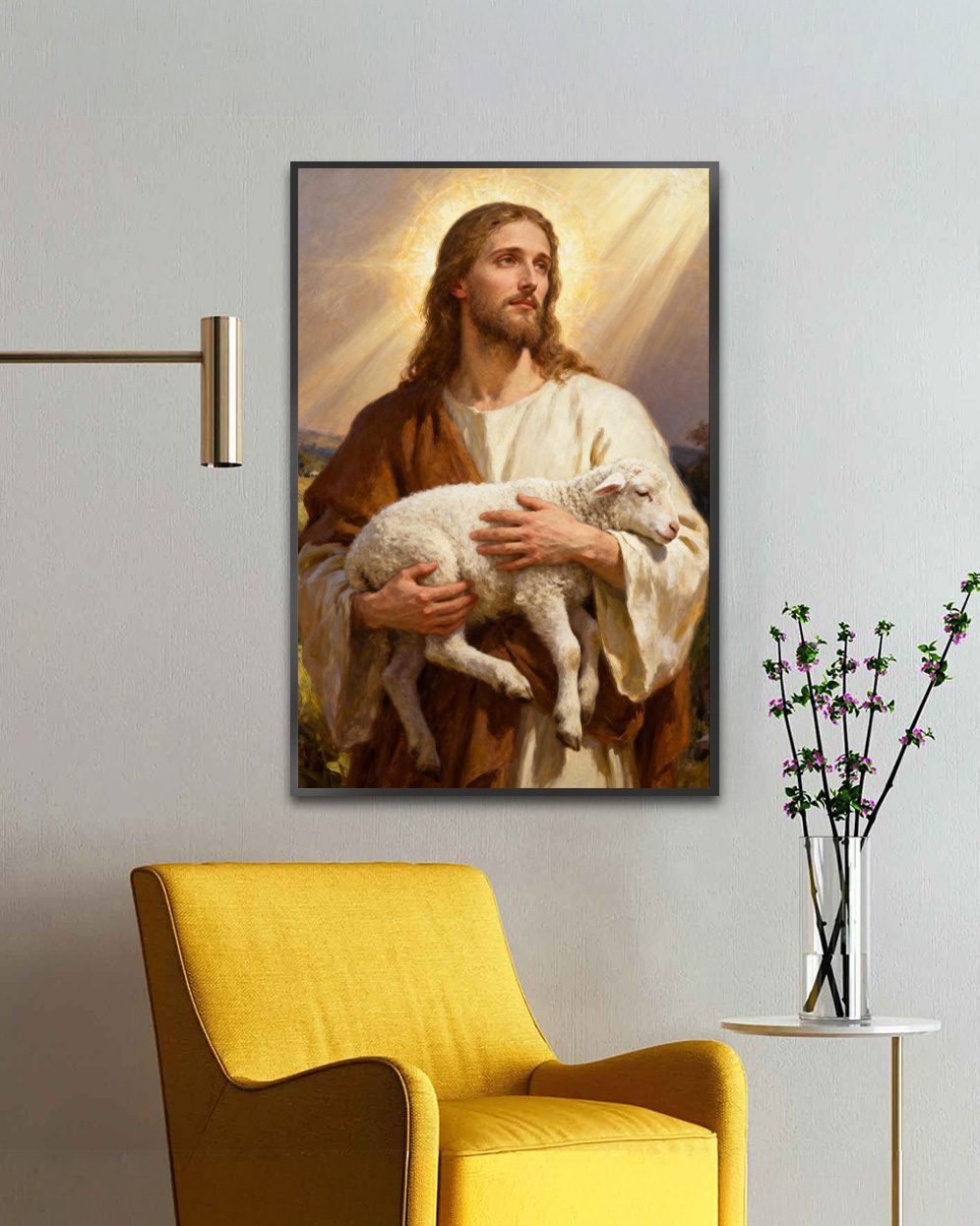 The Good Shepherd – Jesus with Lamb Classic Christian Art - Athma Art ...